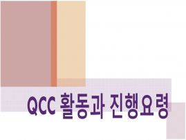 품질분임조(QCC)활동과 진행요령-1페이지