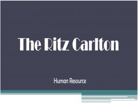 The Ritz Carlton HR 리츠칼튼 호텔의 인사 경영 (영문 PPT)-1페이지