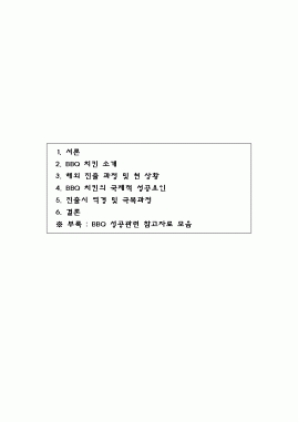 국제경영 BBQ의 성공사례 분석 조사-1페이지