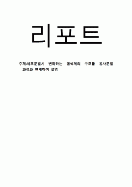 세포 분열-1페이지