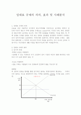 임대료 규제의 의의, 효과 및 사례분석-1페이지