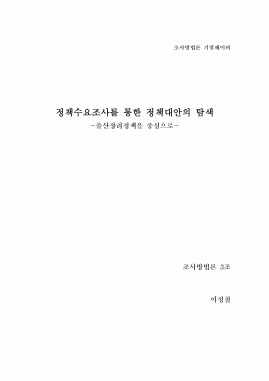 정책수요조사를 통한 정책대안의 탐색(출산장려정책을 중심으로)-1페이지