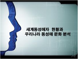 [여성학A+] 세계동성애자 현황과 우리나라 동성애 문화 분석 -1페이지