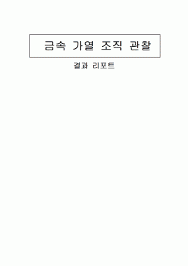 금속가열 조직관찰 결과레포트-1페이지