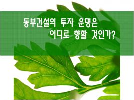 [재무관리A+] 동부건설 기업소개와 재무상태 문제점 분석 및 동부하이텍 반도체사업 분석 -1페이지