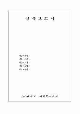 [사회복지학과] 장애인생활센터 4주간 실습일지-1페이지