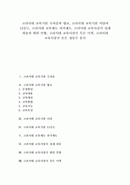 고려시대 교육기관 국자감과 향교, 고려시대 교육기관 서당과 12공도, 고려시대 교육제도 과거제도, 고려시대 교육사상가 성재 최충과 회헌 안향, 고려시대 교육사상가 목은 이색, 고려시대 교육사상가 포은 정몽주-1페이지