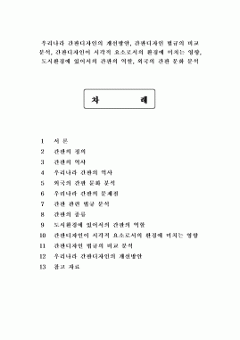 우리나라 간판디자인의 개선방안, 간판디자인 법규의 비교 분석, 간판디자인이 시각적 요소로서의 환경에 미치는 영향, 도시환경에 있어서의 간판의 역할, 외국의 간판 문화 분석-1페이지