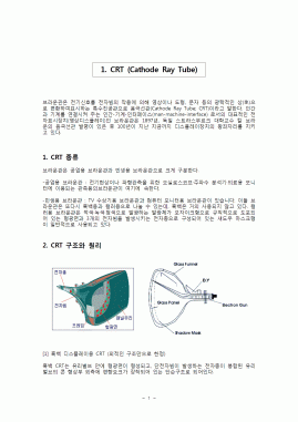 디스플레이의 종류및구조용도-1페이지