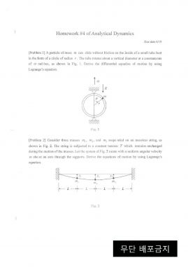 동역학 특론(정진태 교수님,한양대) report 과제물-1페이지