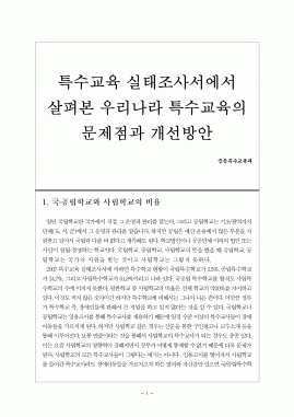 특수교육 실태조사서에서 살펴본 우리나라 특수교육의 문제점과 개선방안-1페이지