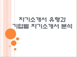 [자기소개서] 자기소개서 유형과 기업별 자기소개서 분석 PPT자료 - 롯데백확점, 포스코, STX, 대우조선해양-1페이지