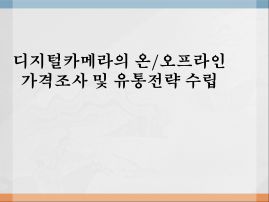 [경영] 디지털카메라의 온/오프라인 가격조사 및 유통전략 수립-1페이지