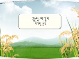 국순당 막걸리 마케팅stp,4p분석및 전략방안-1페이지