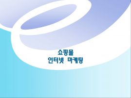 쇼핑몰 인터넷마케팅 기획서-1페이지