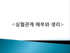 심혈관계 해부와 생리 프리젠테이션-1페이지