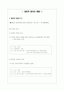 양돈학 돼지의 개량-1페이지