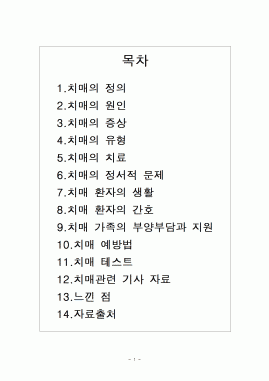 노인복지론 노인성 치매-1페이지