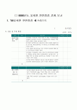 유치원 안전점검 체크리스트-1페이지