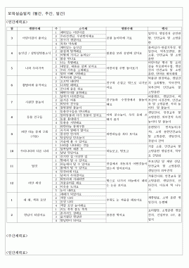 보육실습일지 (월간, 주간, 일간)-1페이지