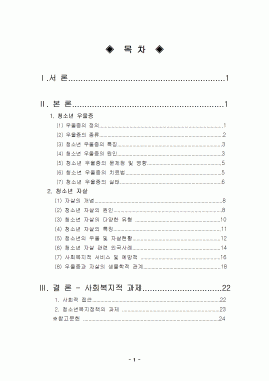 청소년 우울증과 자살에 대한 사회복지적 과제 보고서-1페이지