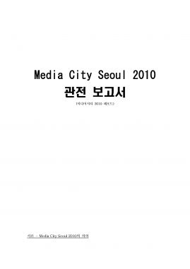 미디어시티 서울 2010 관전 보고서 / media city seoul 2010 report-1페이지