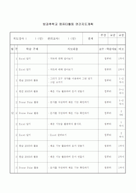 방과후학교 컴퓨터교육 연간지도계획,교육활동일지,컴퓨터교육, 컴퓨터학습지도안, 교육활동계획안, 활동 지도안, 활동일지-1페이지