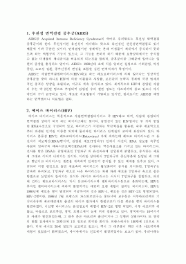 [논문] [간호학] 에이즈-1페이지