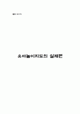 놀이지도-놀이활동보고서-1페이지