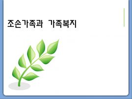 조손가족을 위한 가족복지대책과 서비스의 대안 파워포인트 PPT-1페이지