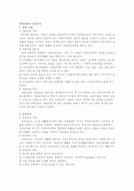 사회보험제도와 공공부조제도의 차이점 -1페이지