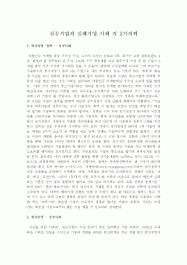 기업의 성공,실패 사례(각2개씩) -1페이지