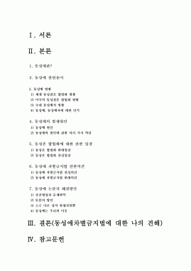 [동성애차별금지법]동성애차별금지법에 대한 찬반입장과 나의 견해-동성애차별금지법찬성, 동성애차별금지법반대--1페이지