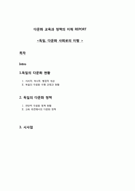 [다문화 교육과 정책의 이해] 독일, 다문화 사회로의 이행-1페이지