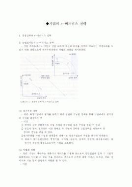 e-비즈니스 전략 (원가우위 전략, 차별화 전략, e-비즈니스 전략 패러다임, 가치창조 메커니즘)-1페이지