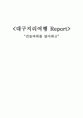 대구지리(건들바위)를 답사하고-1페이지