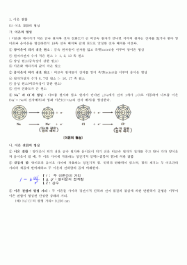 각종결합(이온.공유,금속) 및 초전도체에 관하여-1페이지