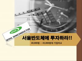 (주식투자 , 경영 , 경제 ) 서울반도체에 투자하라! 유망기업 주식 분석-1페이지