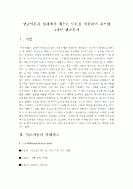 상담이론과 실제에서 배우는 이론을 적용하여 최소한 3세션 상담하기-1페이지