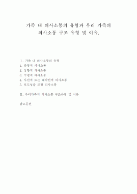 가족내 의사소통의 유형과 우리 가족의 의사소통 구조유형 및 이유.-1페이지