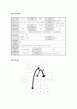 [사회복지실천론] 클라이언트사정(치매노인)-1페이지