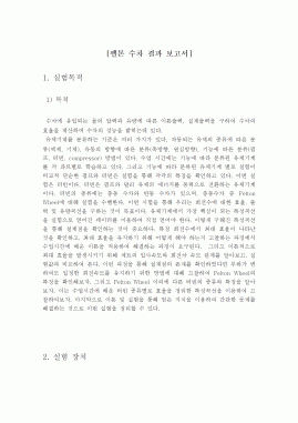 펠톤수차 유체기계 결과 보고서-1페이지