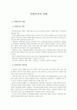 사회복지의 이해(기초)-1페이지