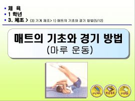 기계체조에 관한 발표자료(매트의 기초와 경기방법)-1페이지