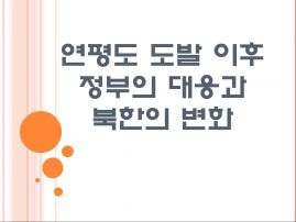 [연평도사태]연평도 도발 이후 정부의 대응과 북한의 변화 PPT자료-1페이지