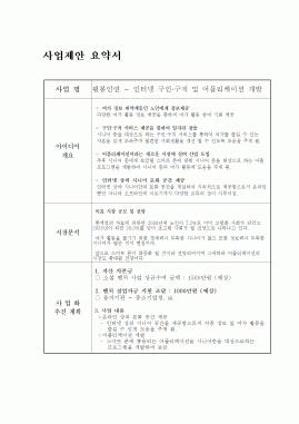 실버(시니어) 관련 산업 - 실버 유비쿼터스 사업계획서-1페이지