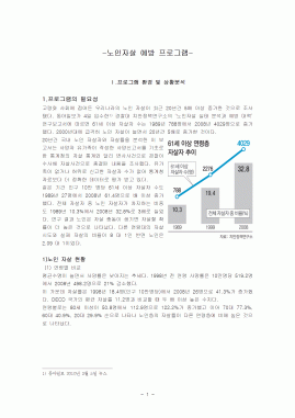 노인자살예방 프로그램 개발 및 평가, 기획-1페이지