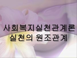 사회복지실천의 원조관계-케이스워크 관계-1페이지