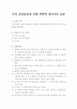 구의 공간운동에 의한 역학적 에너지의 보존-1페이지