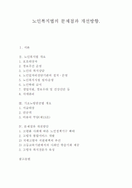 노인복지법의 문제점과 개선방향.-1페이지